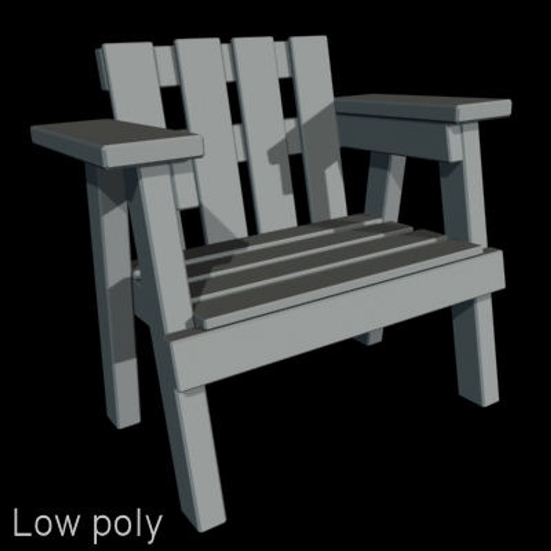 wooden chair 3d model