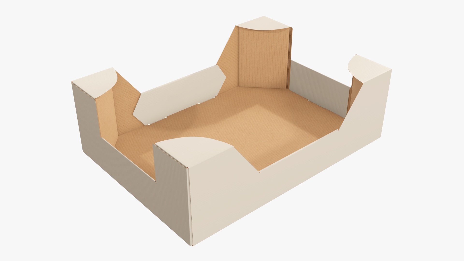 3D Tray Cardboard Retail Model - TurboSquid 1601305