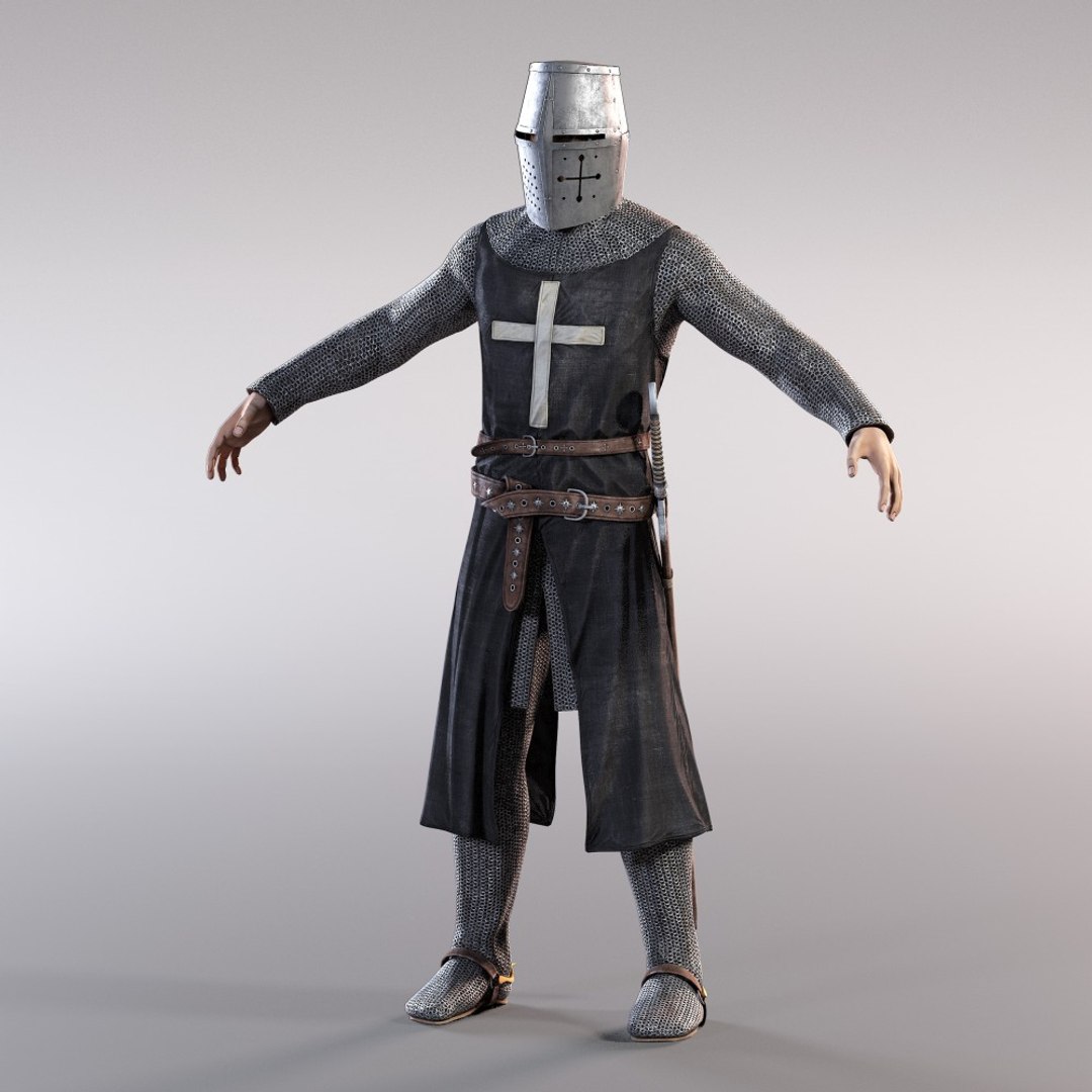 3d Set Medieval Characters Model