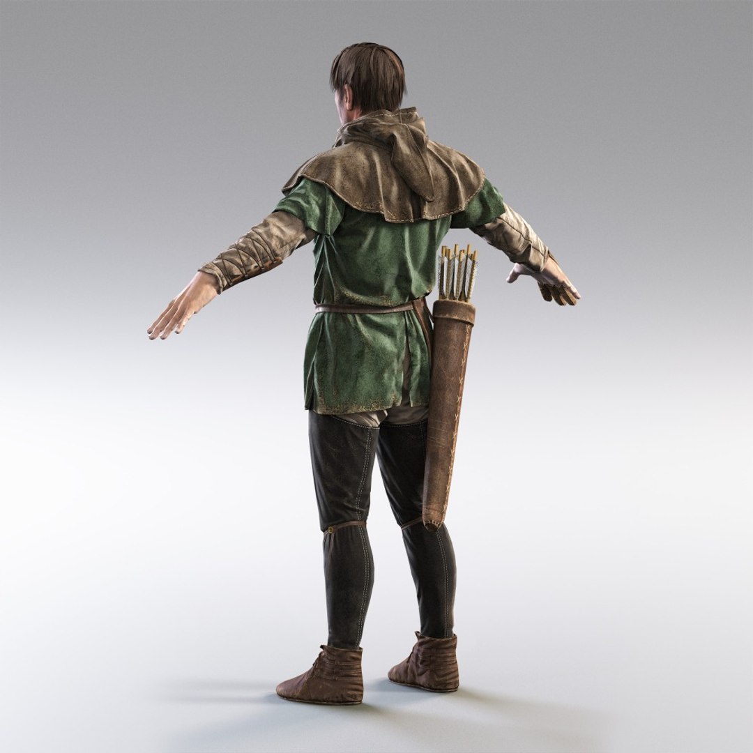 3d Set Medieval Characters Model