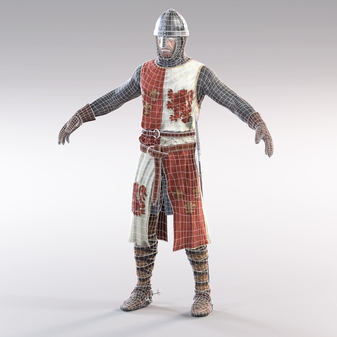 3d Set Medieval Characters Model