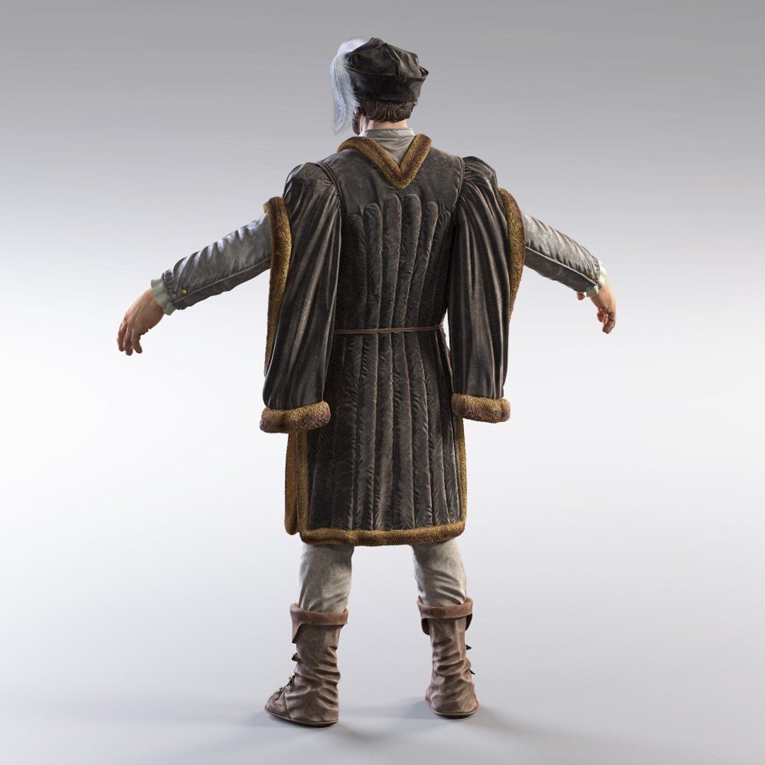 3d Set Medieval Characters Model