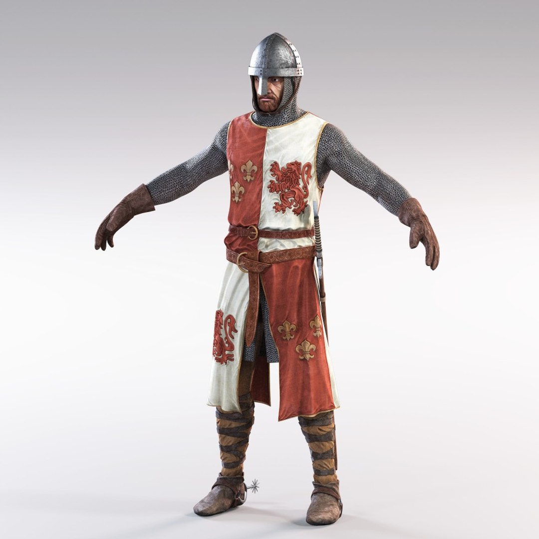 3d Set Medieval Characters Model