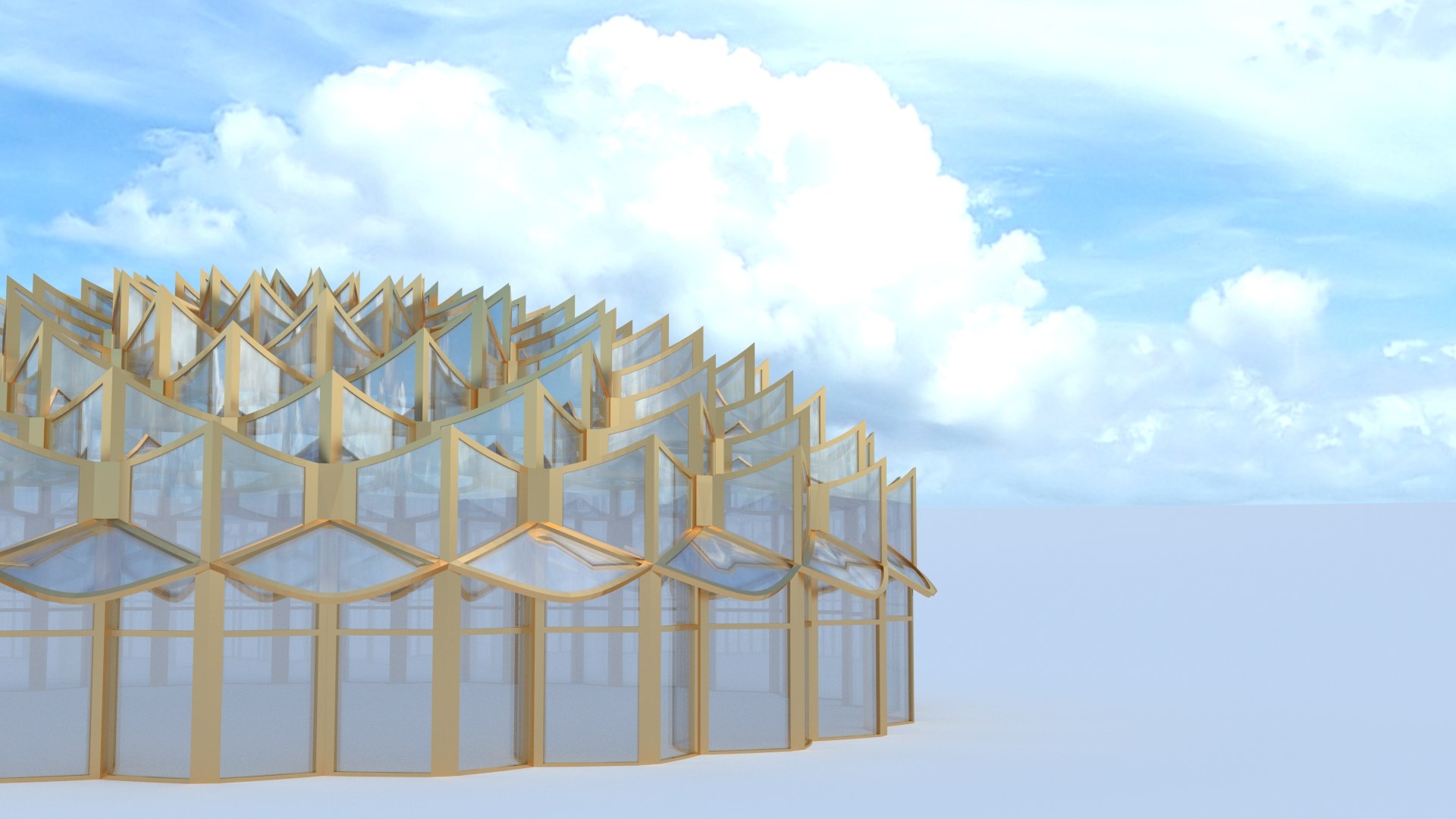 3d Petaled Flower Dome Glass