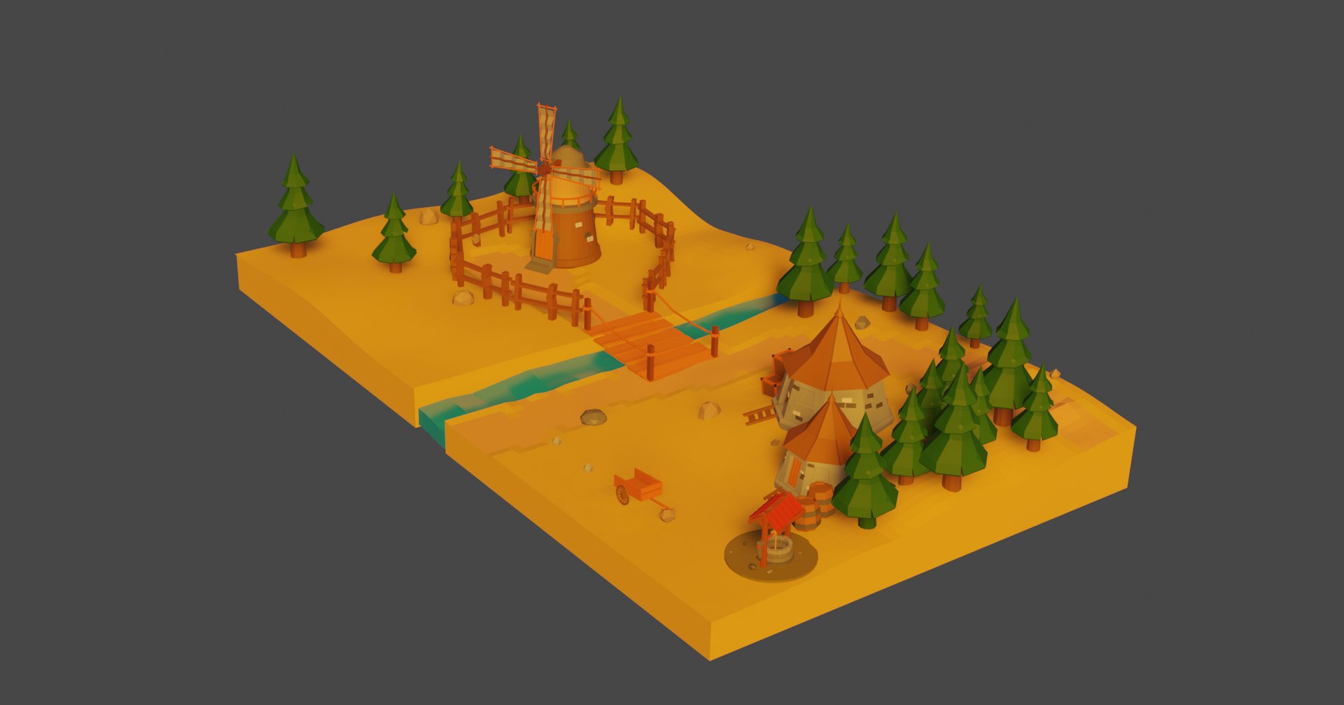 3D Countryside Model - TurboSquid 1804589