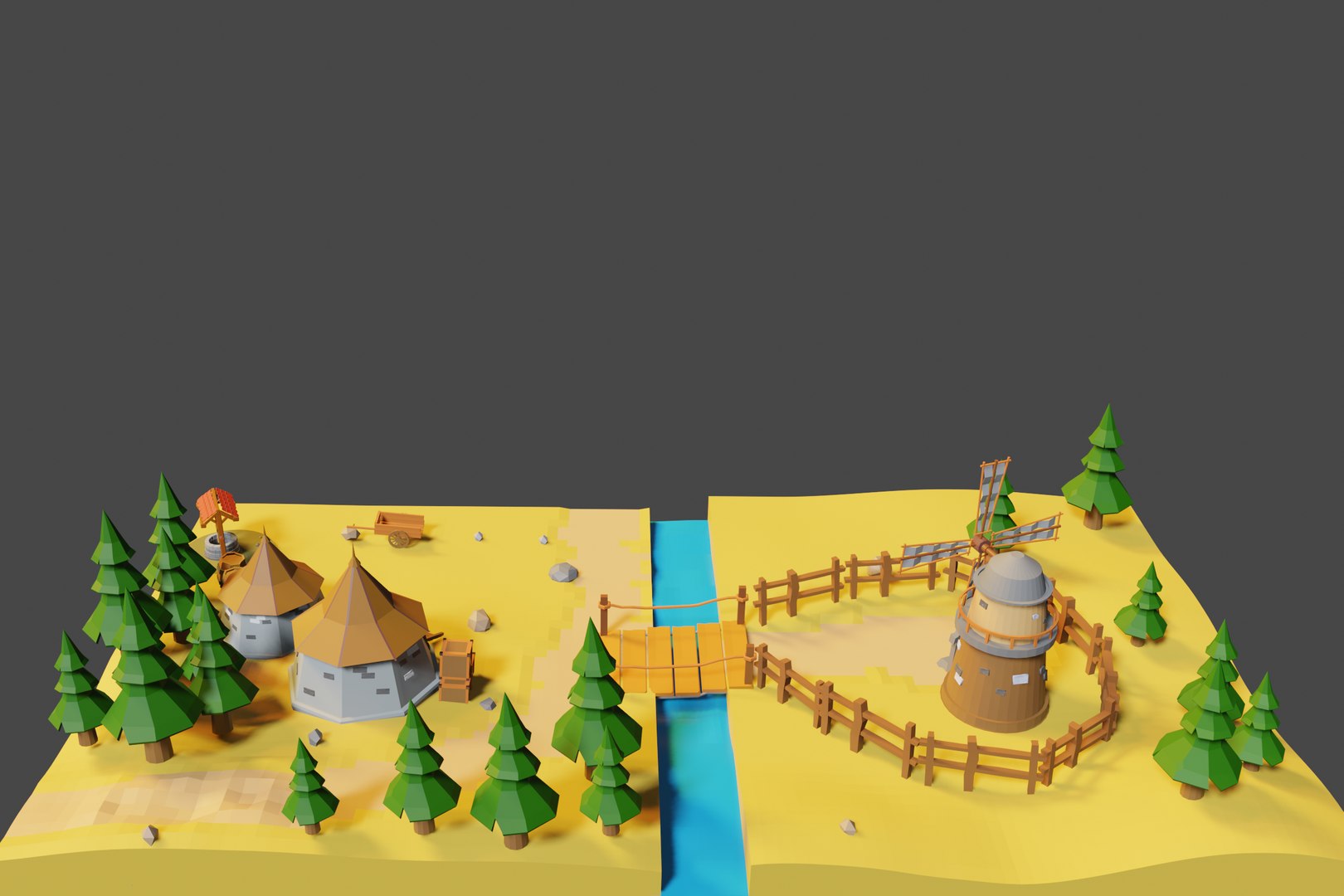 3D Countryside Model - TurboSquid 1804589