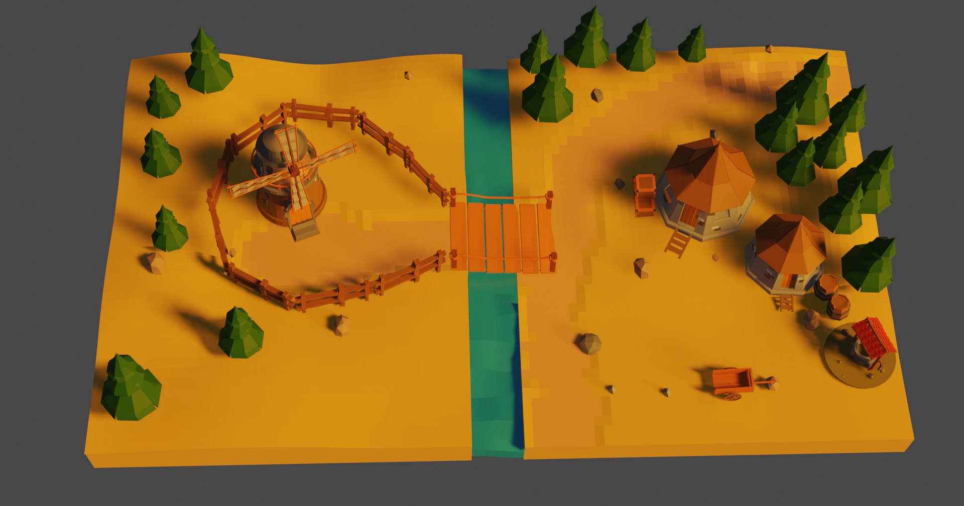 3D Countryside Model - TurboSquid 1804589
