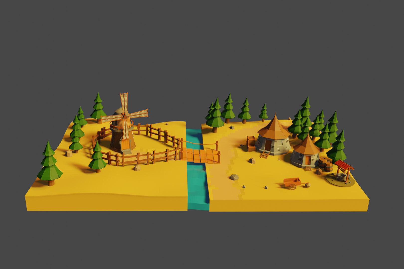3D Countryside Model - TurboSquid 1804589