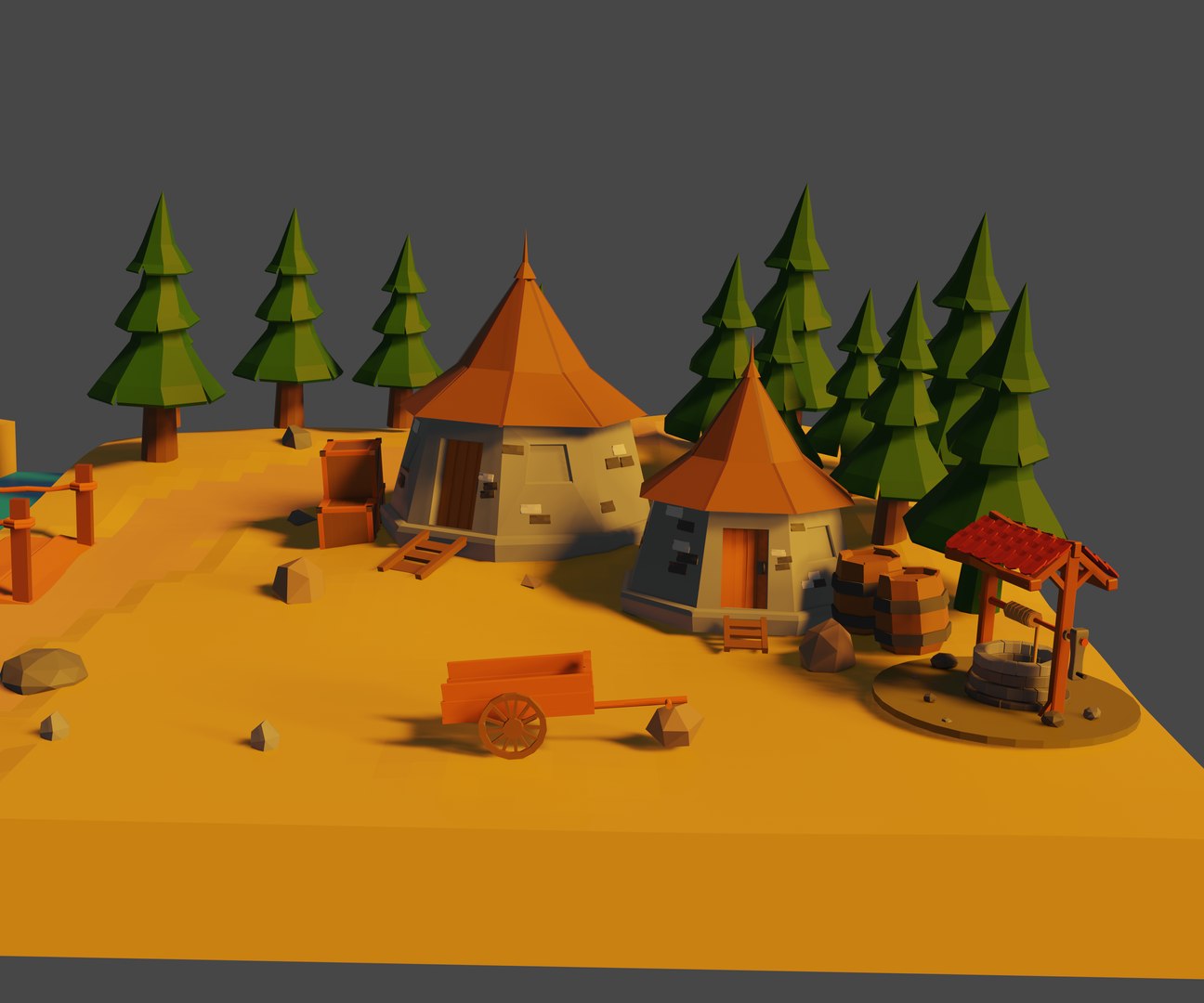 3D Countryside Model - TurboSquid 1804589