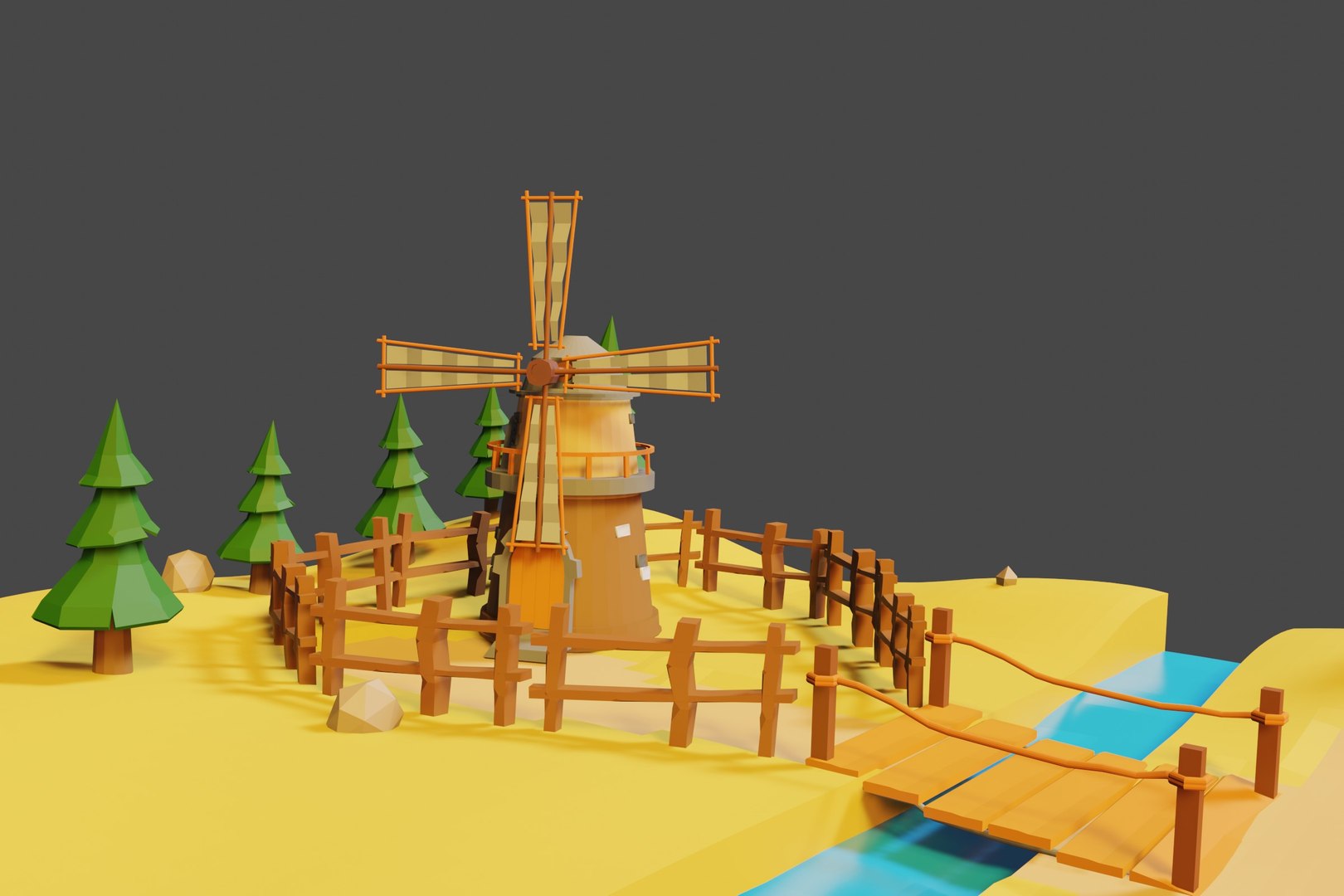 3D Countryside Model - TurboSquid 1804589