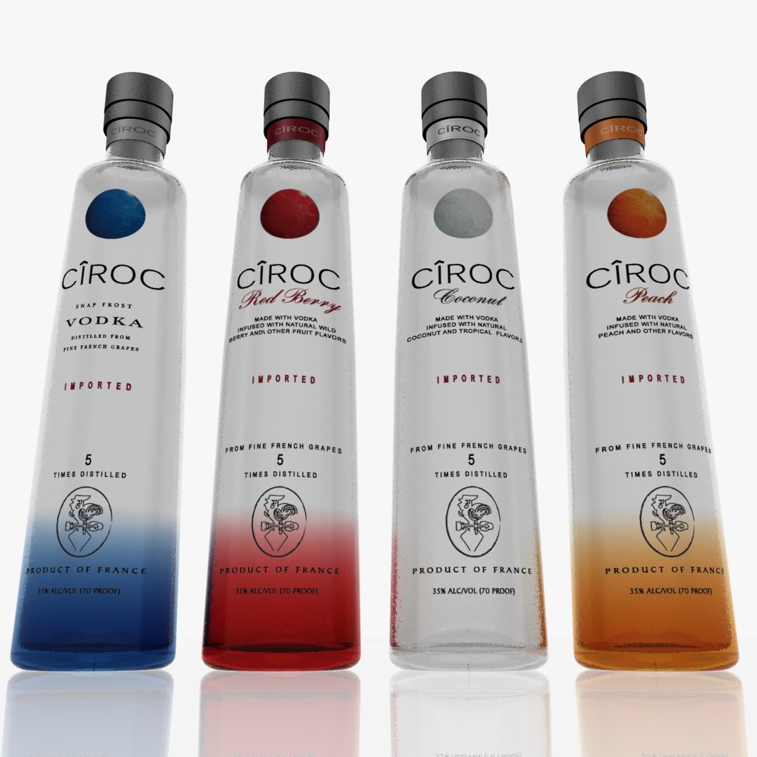 3d Model Ciroc Vodka Set
