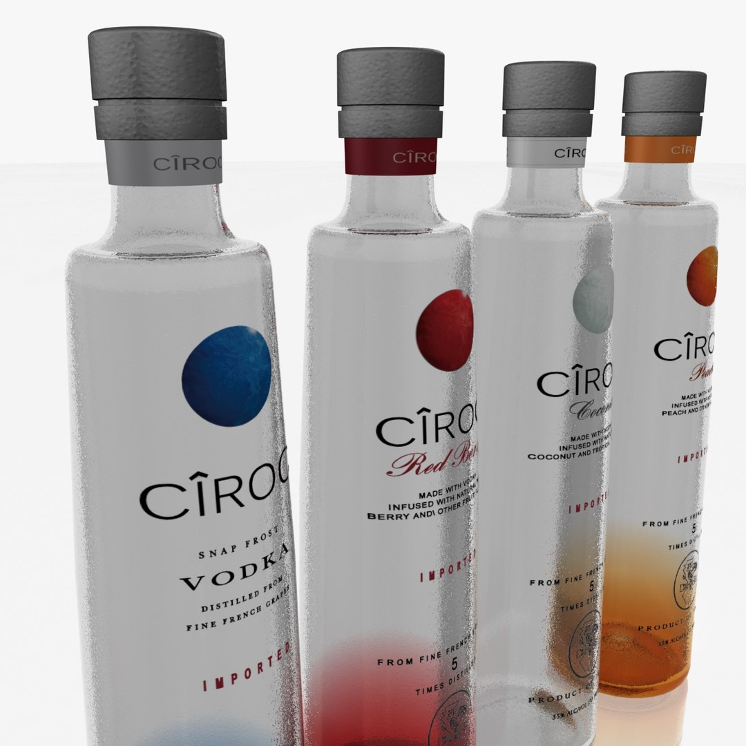 3d Model Ciroc Vodka Set