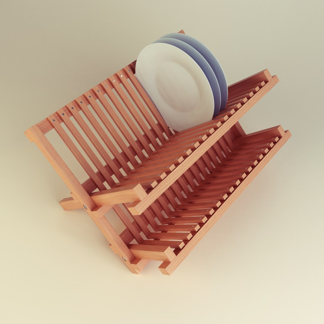 Dishes Rack 3d Model