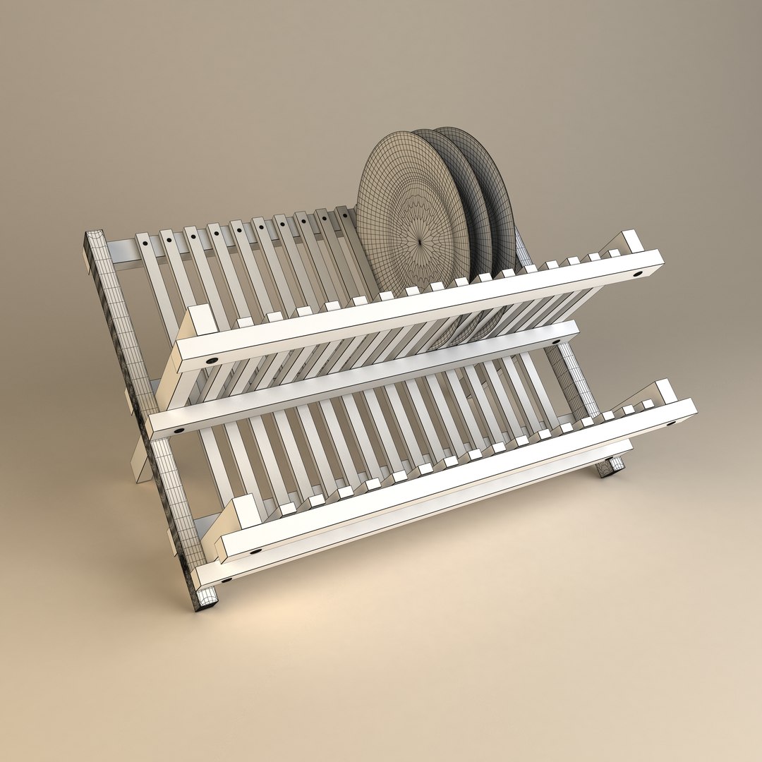 Dishes Rack 3d Model