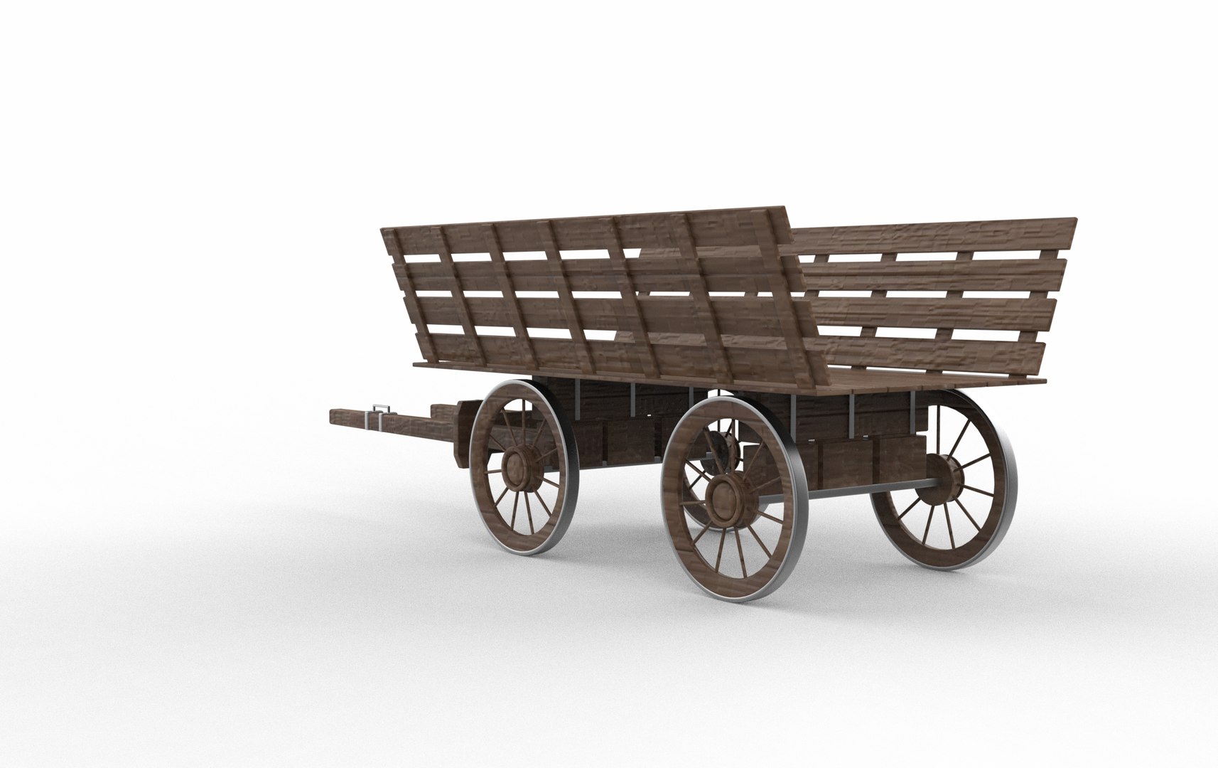 Old Wooden Cart 3D Model 3D Model - TurboSquid 2348382