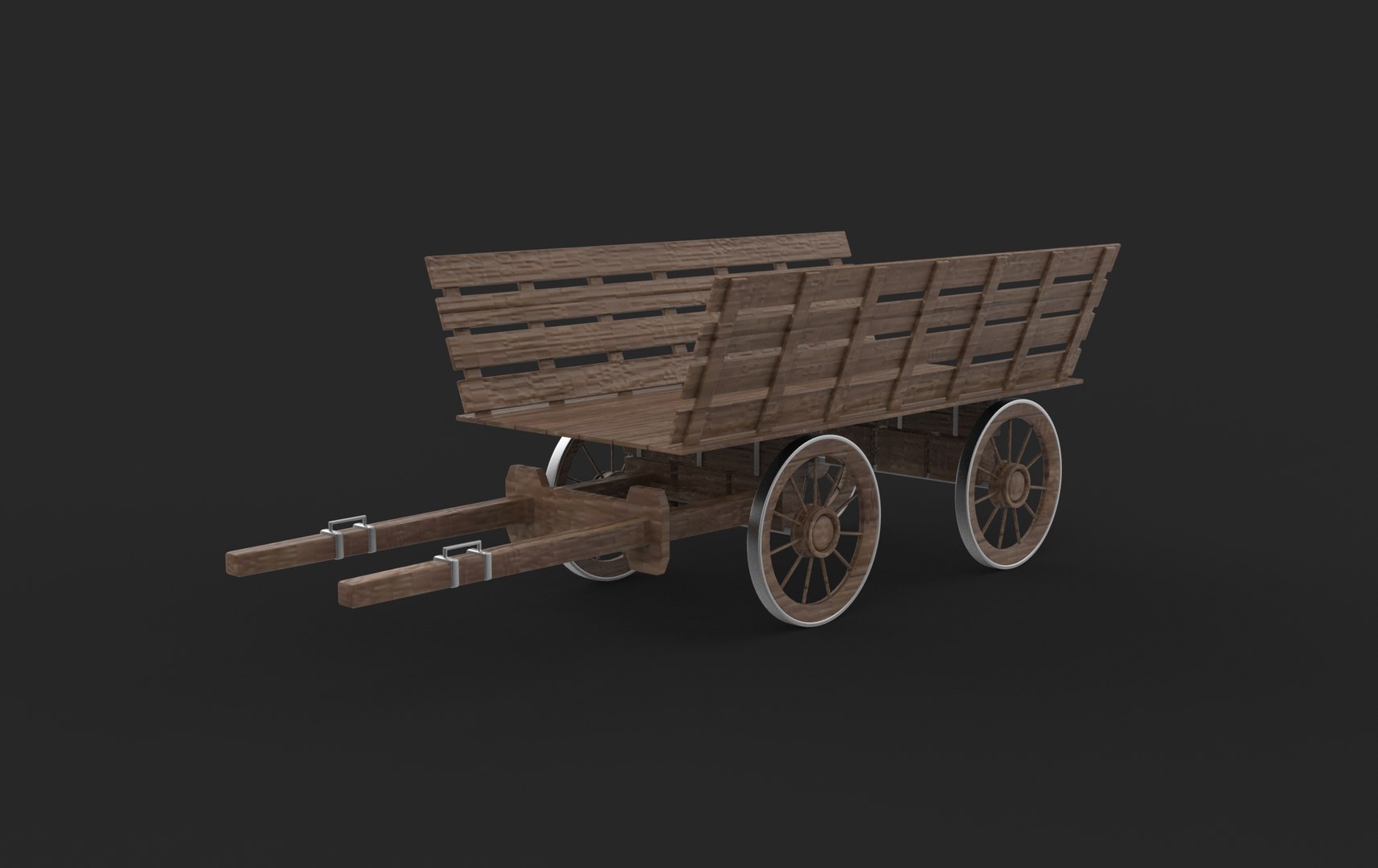 Old Wooden Cart 3D Model 3D Model - TurboSquid 2348382