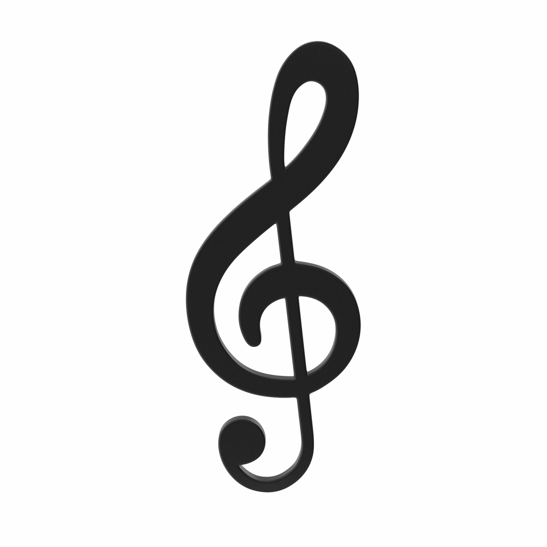 Treble Clef 3D - TurboSquid 2171076