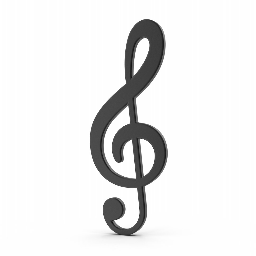 Treble Clef 3D - TurboSquid 2171076