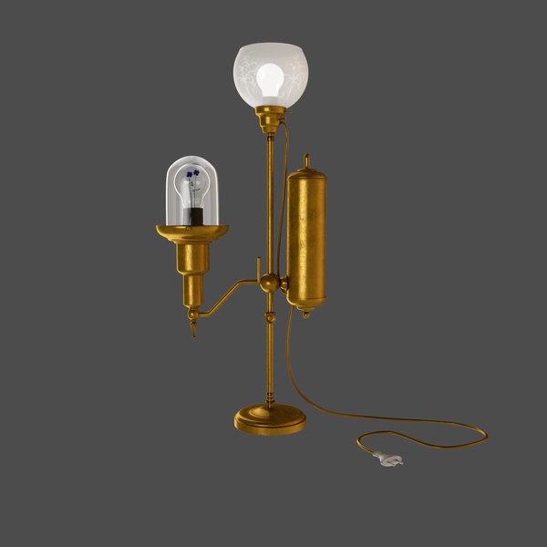 3d steampunk lamp model