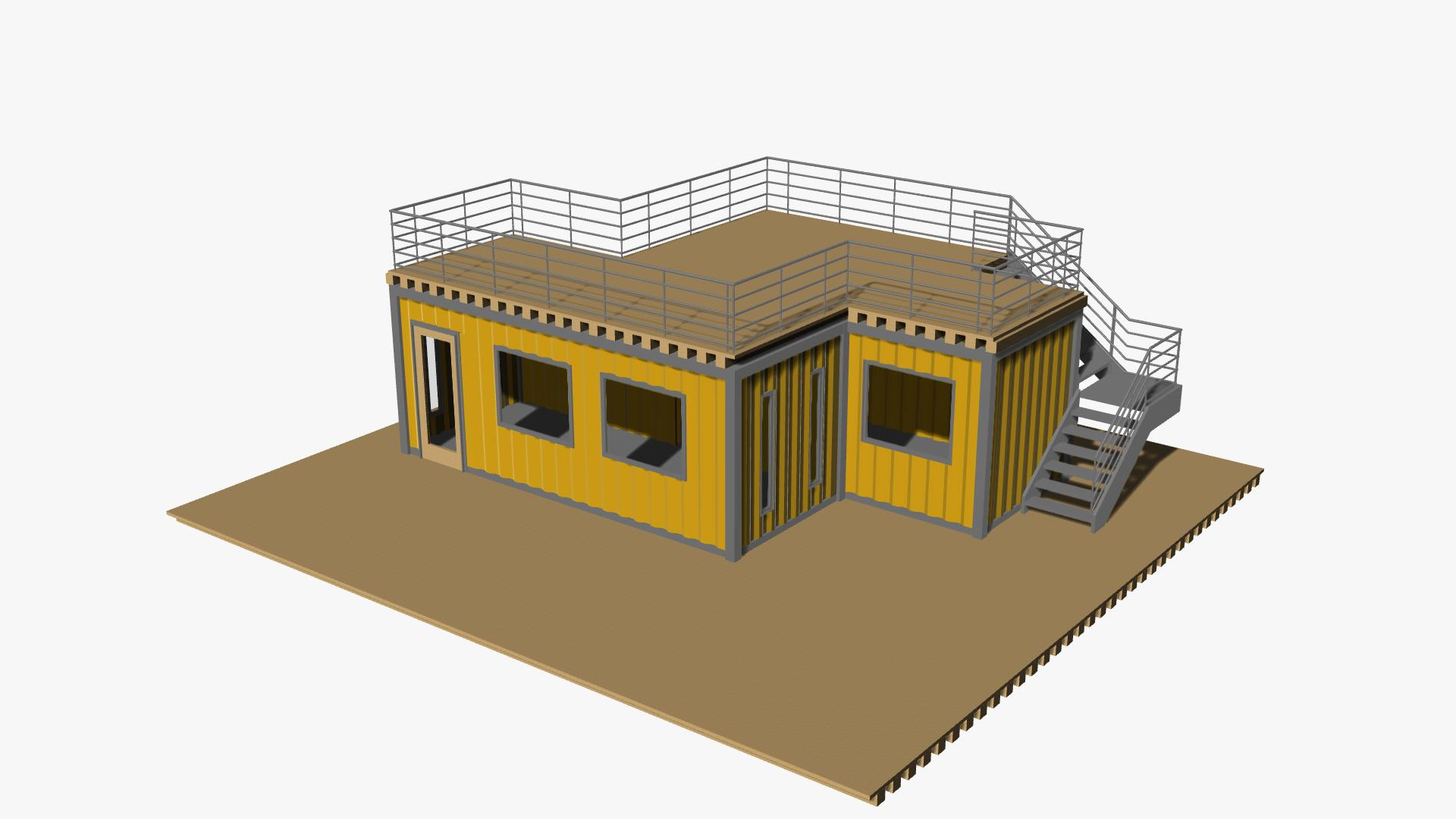 Double Container Studio 3D model - TurboSquid 2060728