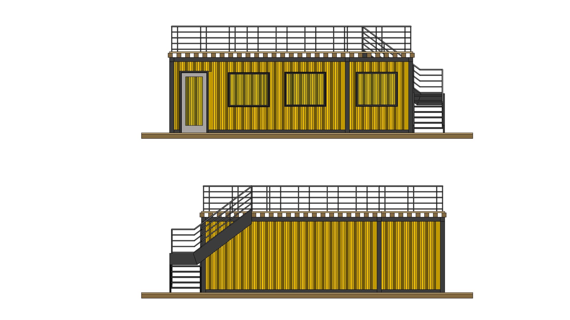 Double Container Studio 3D model - TurboSquid 2060728