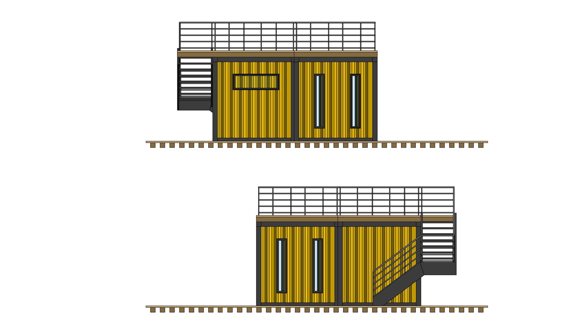 Double Container Studio 3D model - TurboSquid 2060728