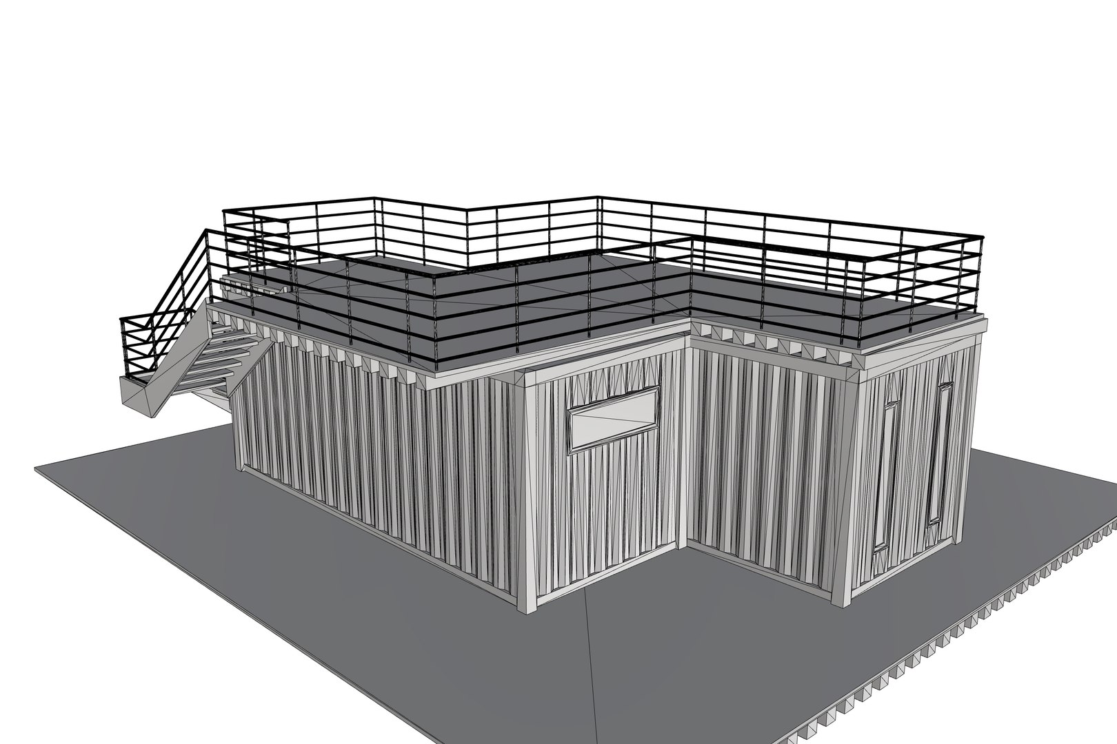 Double Container Studio 3D model - TurboSquid 2060728