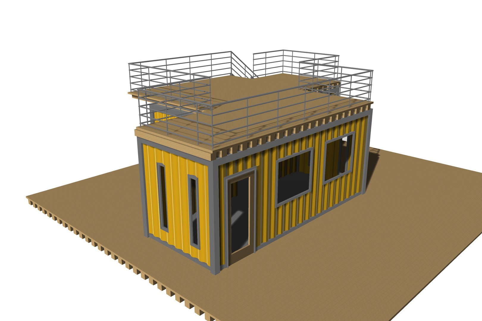 Double Container Studio 3D model - TurboSquid 2060728