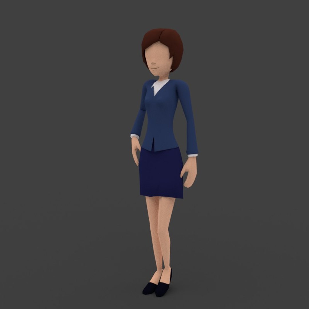 3D character office woman - TurboSquid 1564397