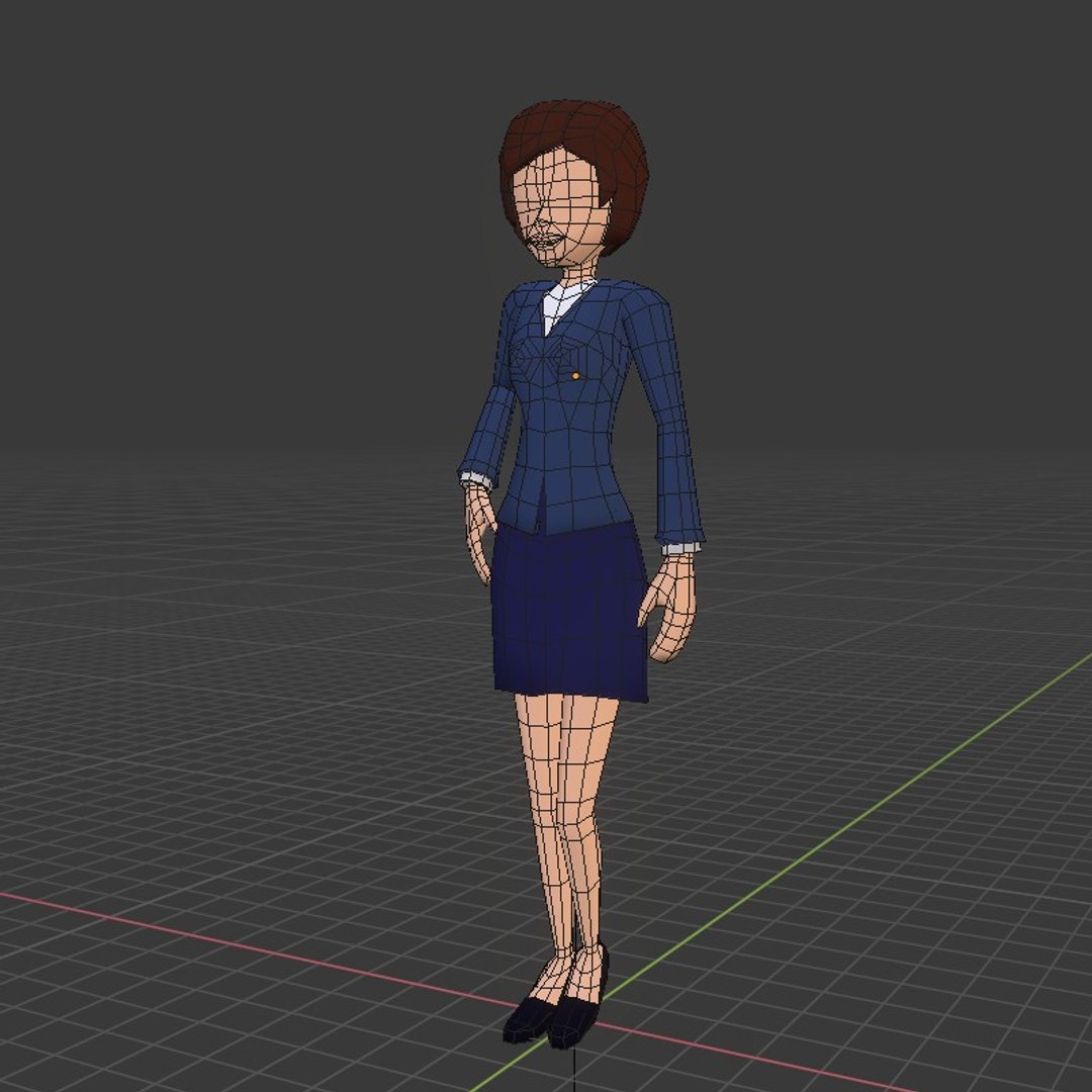 3D character office woman - TurboSquid 1564397