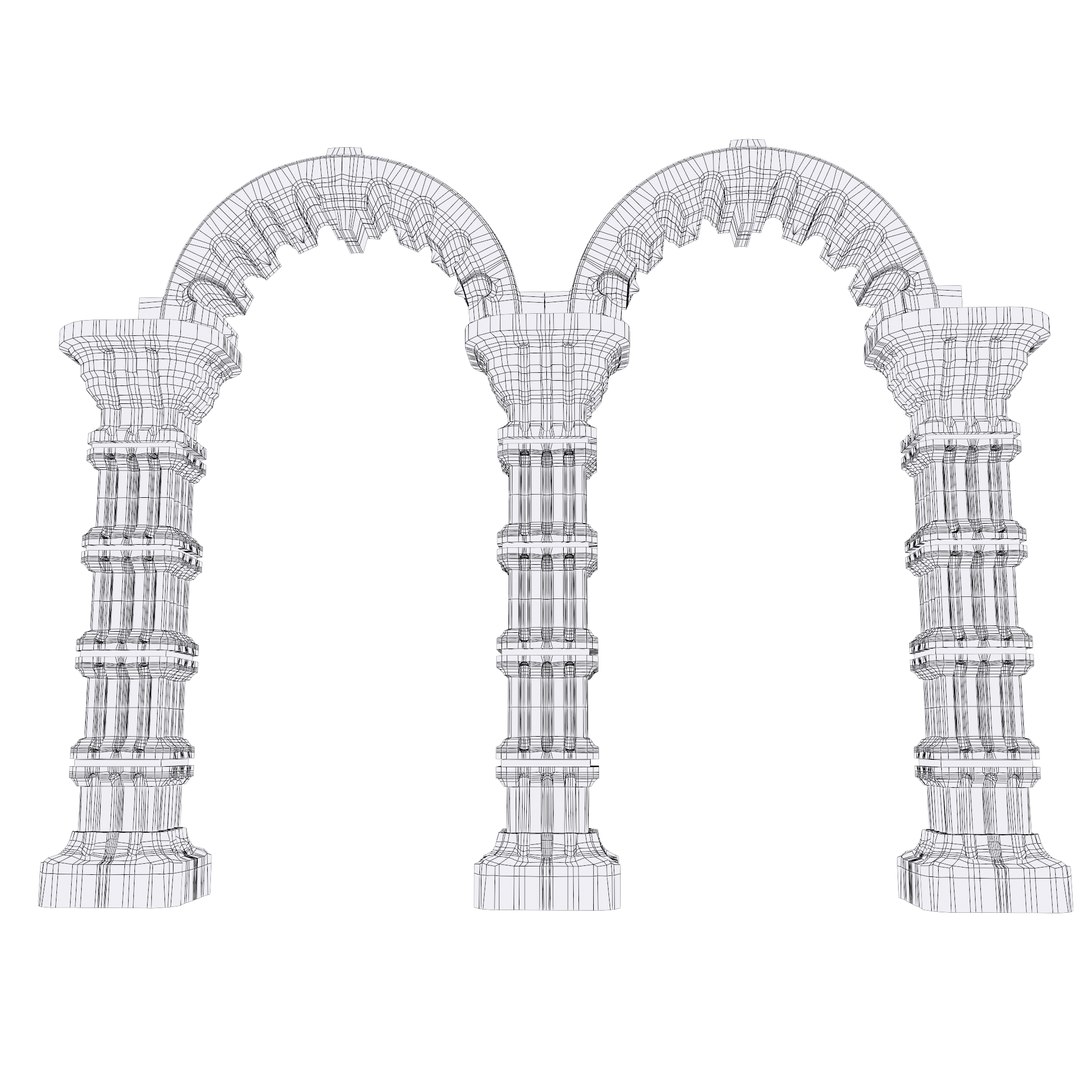 3D Arch Column Capital Model - TurboSquid 1254639
