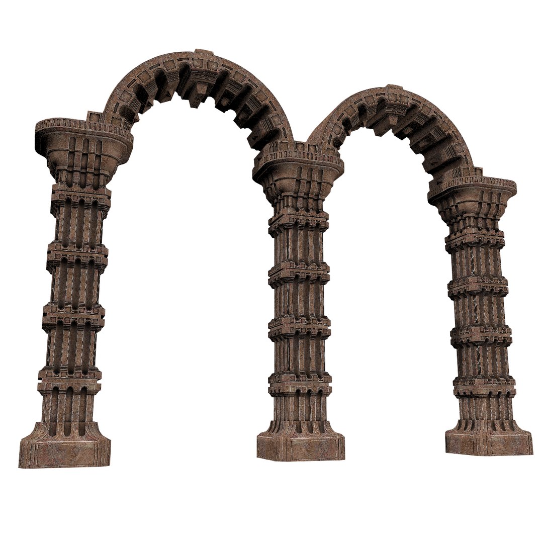 3D Arch Column Capital Model - TurboSquid 1254639