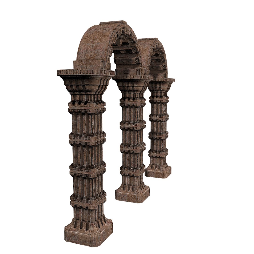 3D Arch Column Capital Model - TurboSquid 1254639