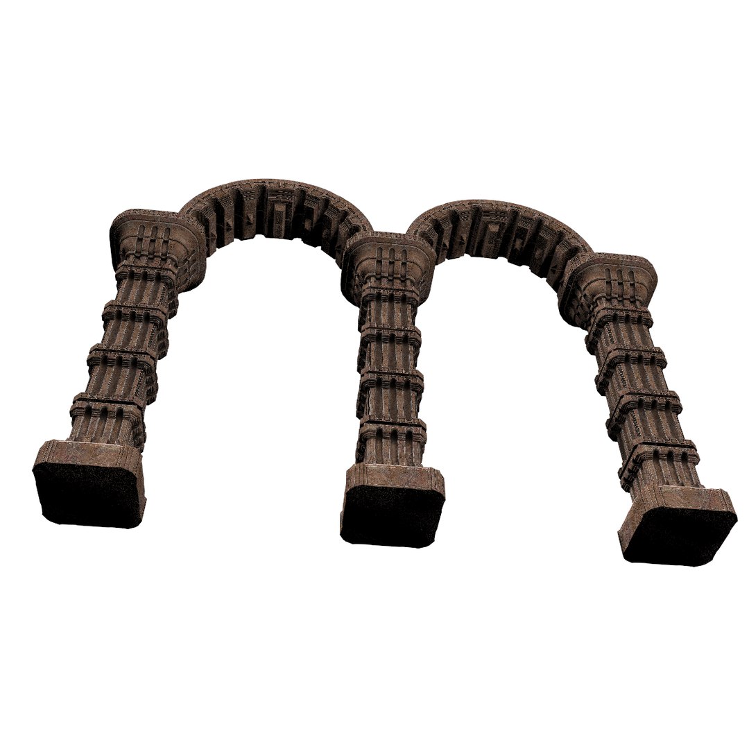 3D Arch Column Capital Model - TurboSquid 1254639