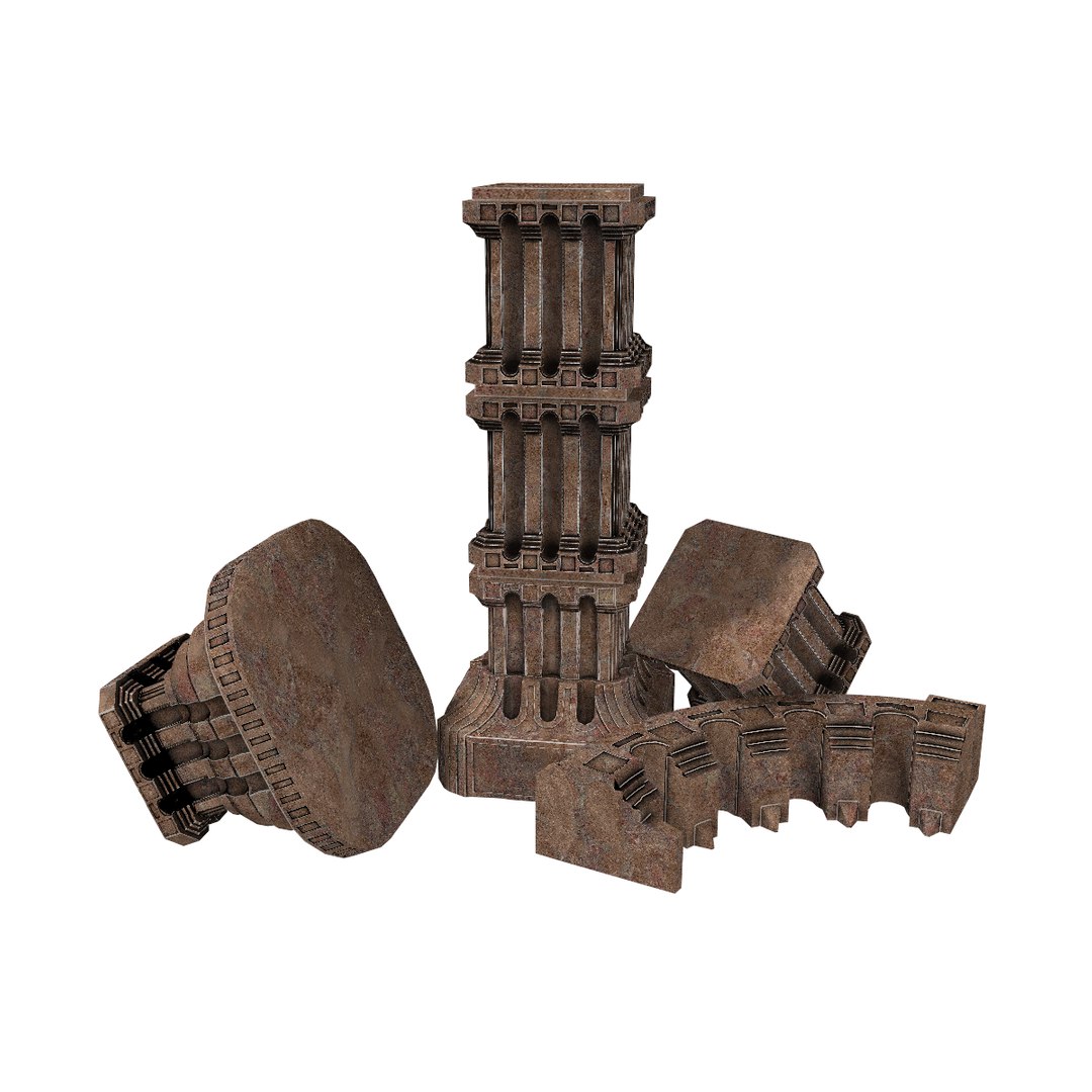 3D Arch Column Capital Model - TurboSquid 1254639