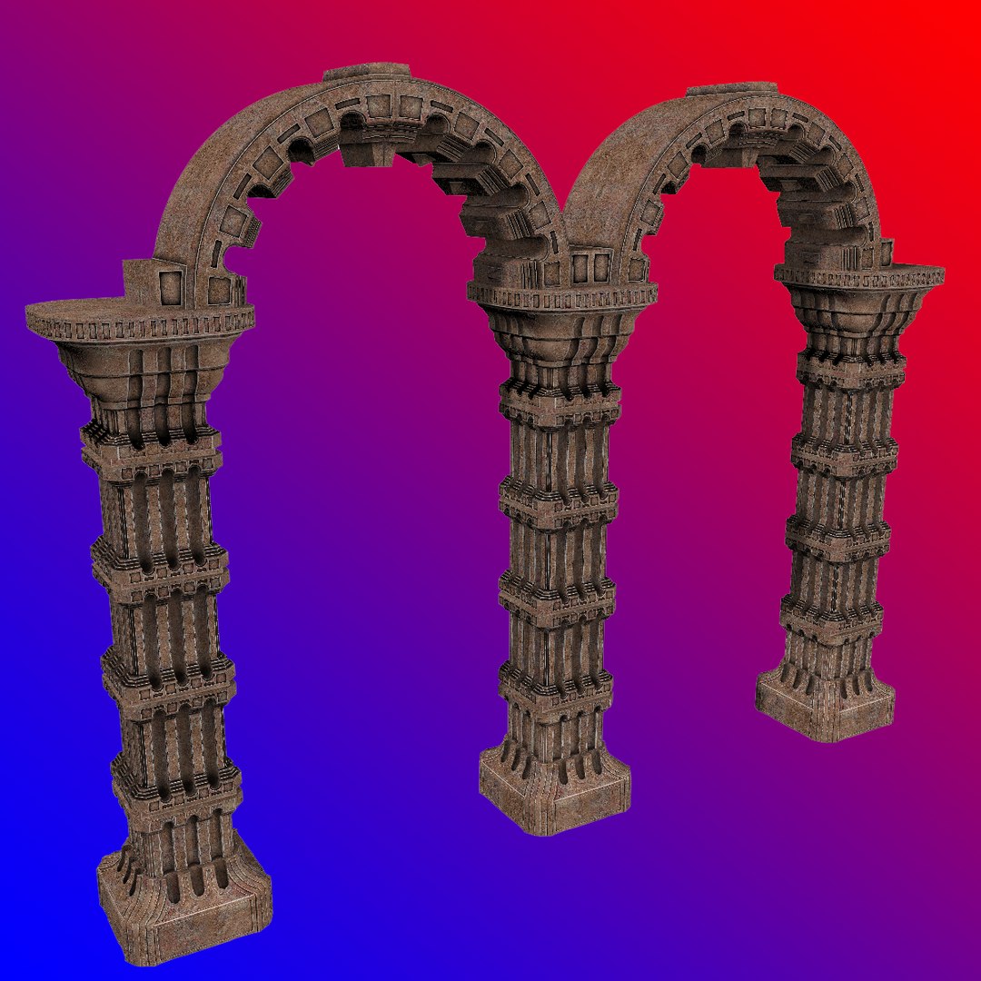 3D Arch Column Capital Model - TurboSquid 1254639