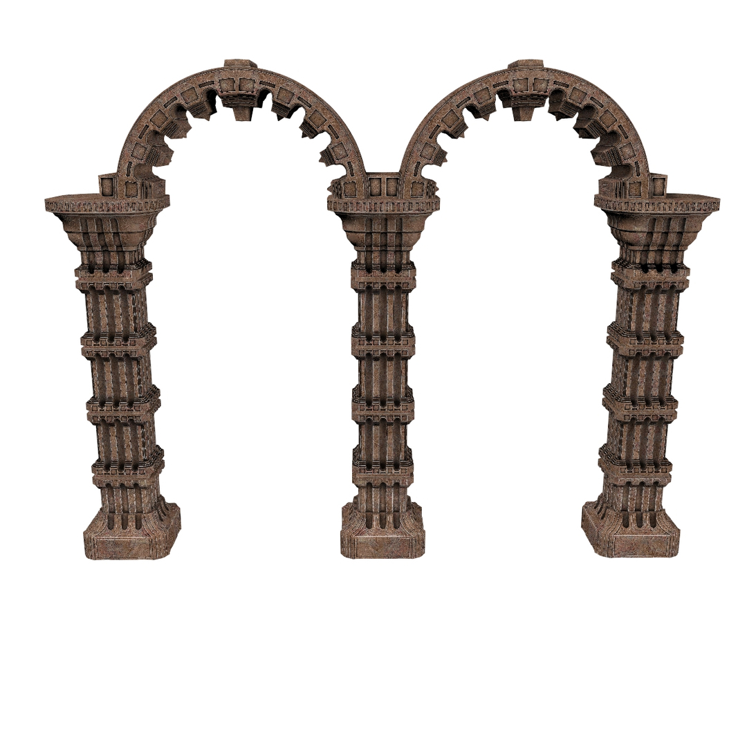 3D Arch Column Capital Model - TurboSquid 1254639