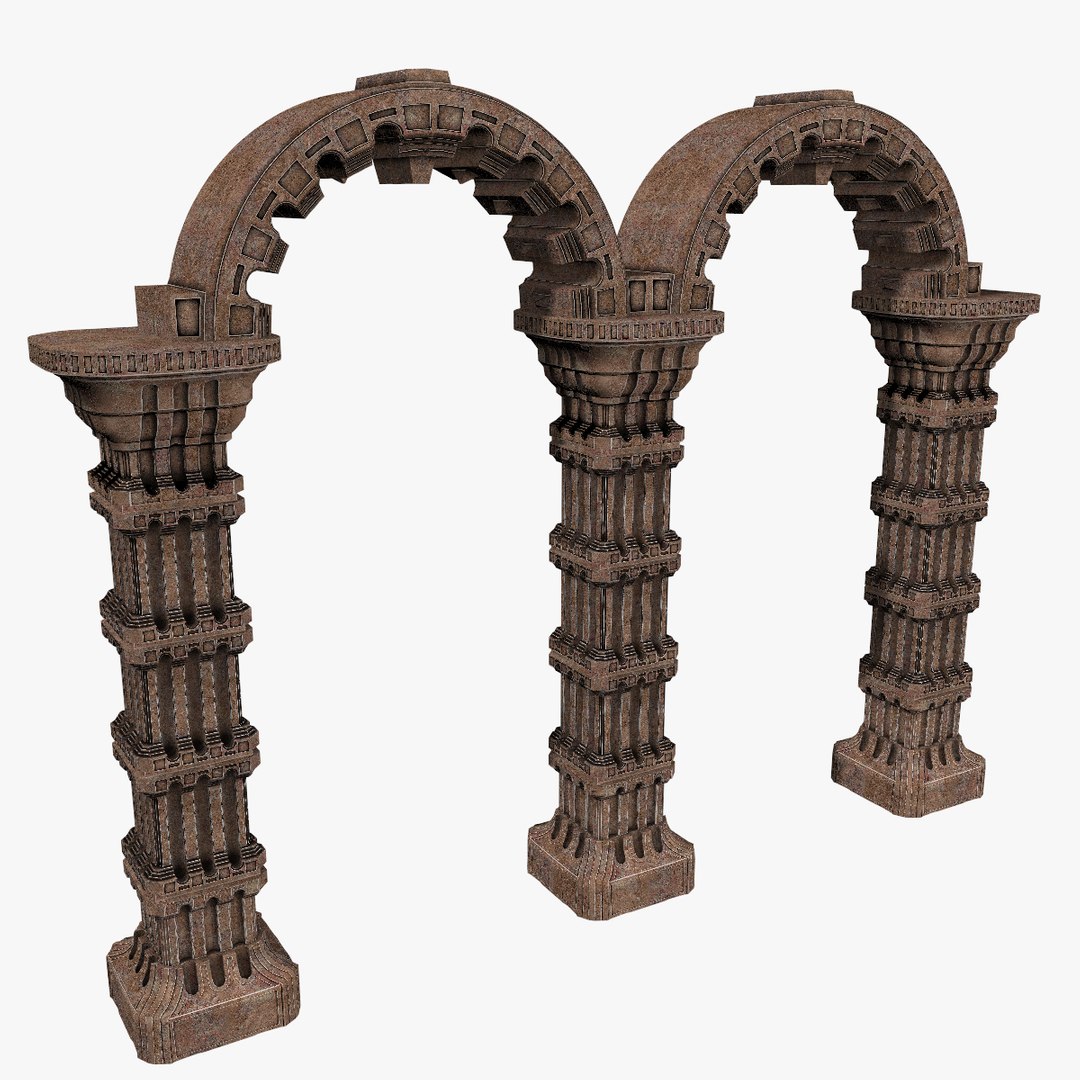 3D arch column capital model - TurboSquid 1254639