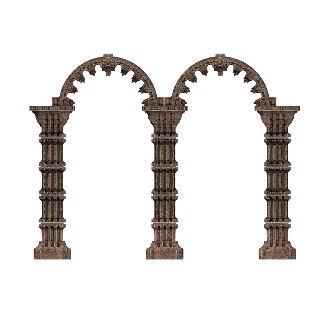 3D Arch Column Capital Model - TurboSquid 1254639