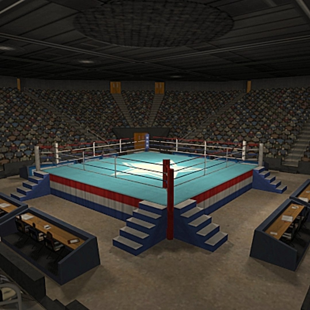 3d Model Of Complete Boxing Arena