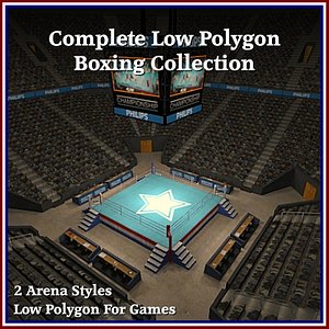3d model boxing ring