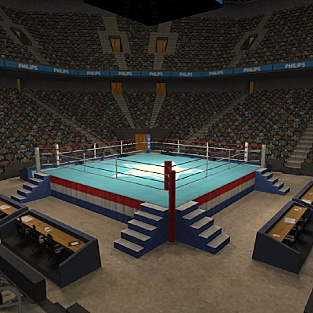 3d Model Of Complete Boxing Arena