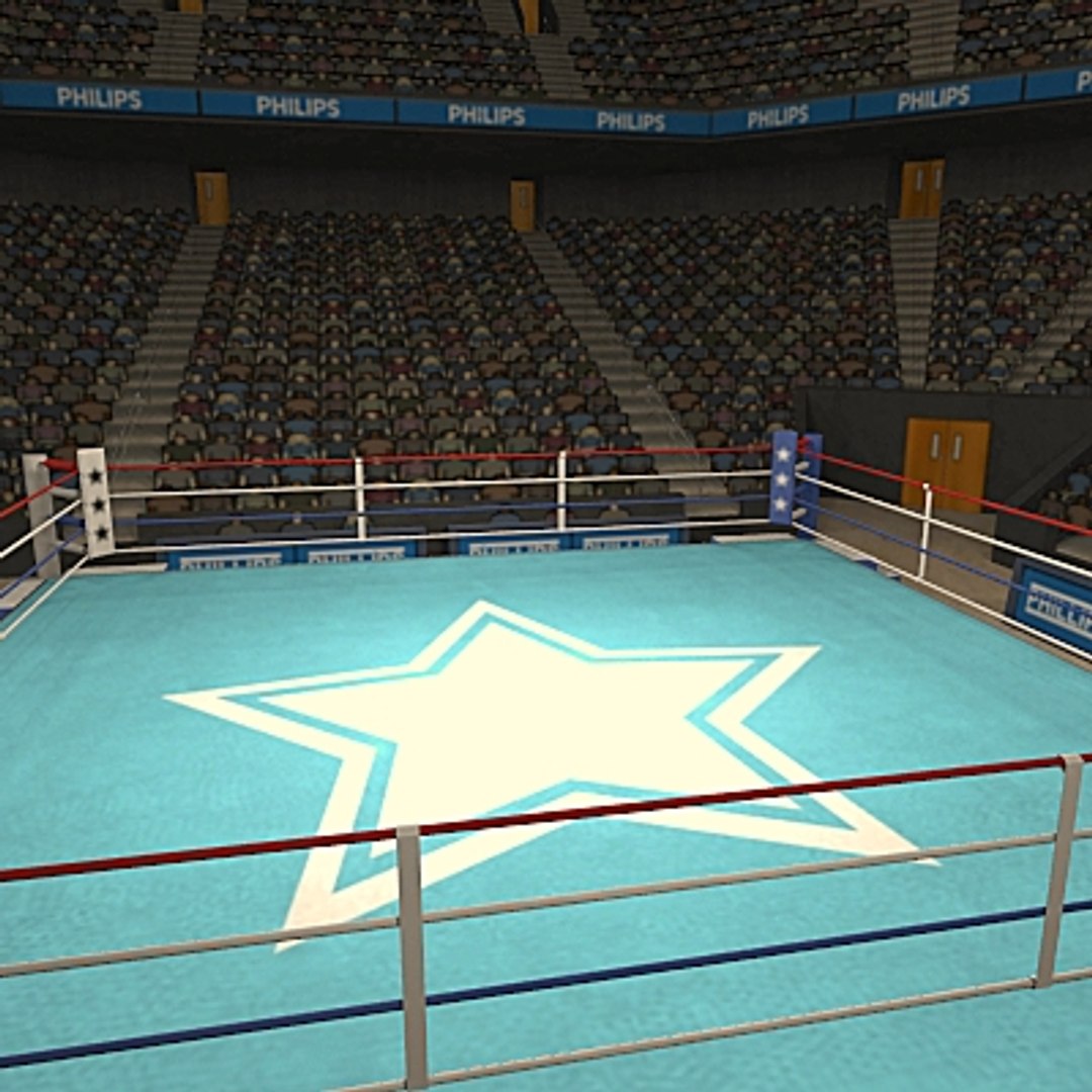 3d Model Of Complete Boxing Arena