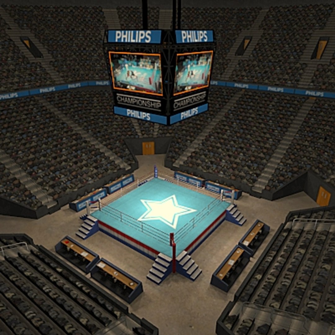 3d Model Of Complete Boxing Arena