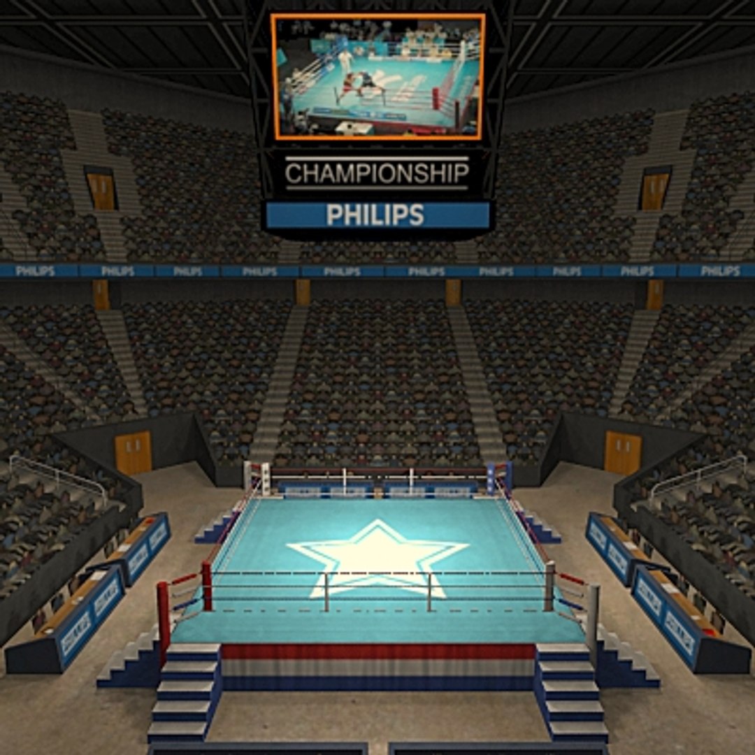 3d Model Of Complete Boxing Arena