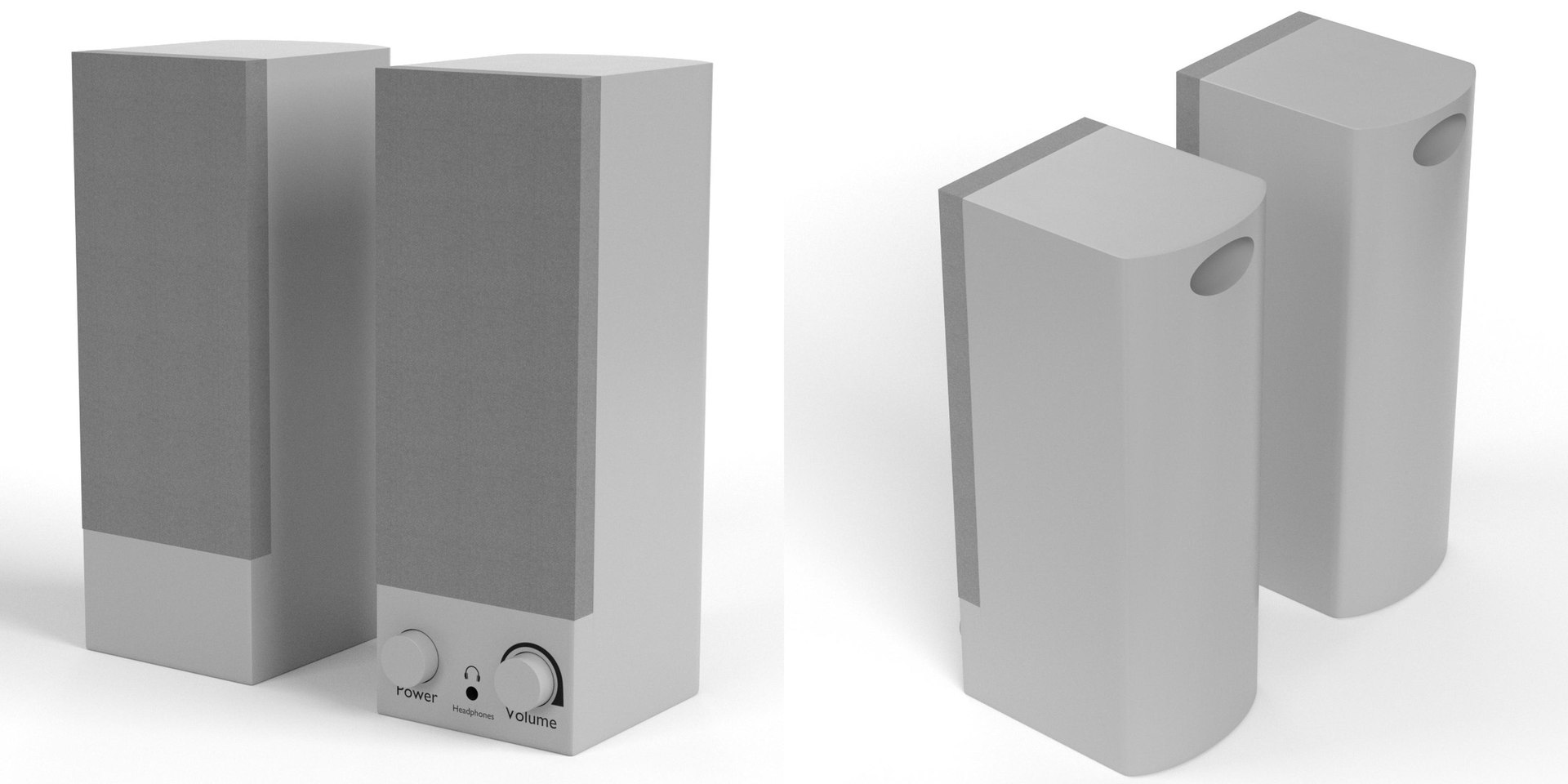 PC speakers 2 3D model - TurboSquid 1867516