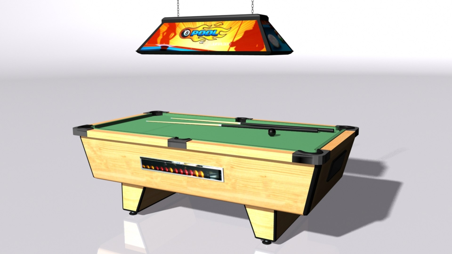 3D Pool Table Model - TurboSquid 1402295