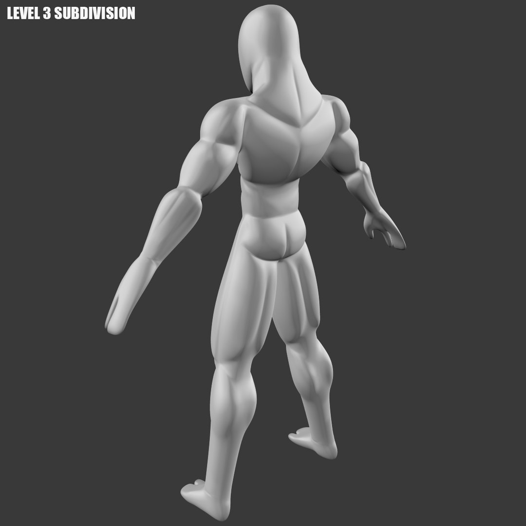 3D Base Mesh Muscular Male Model - TurboSquid 1187557