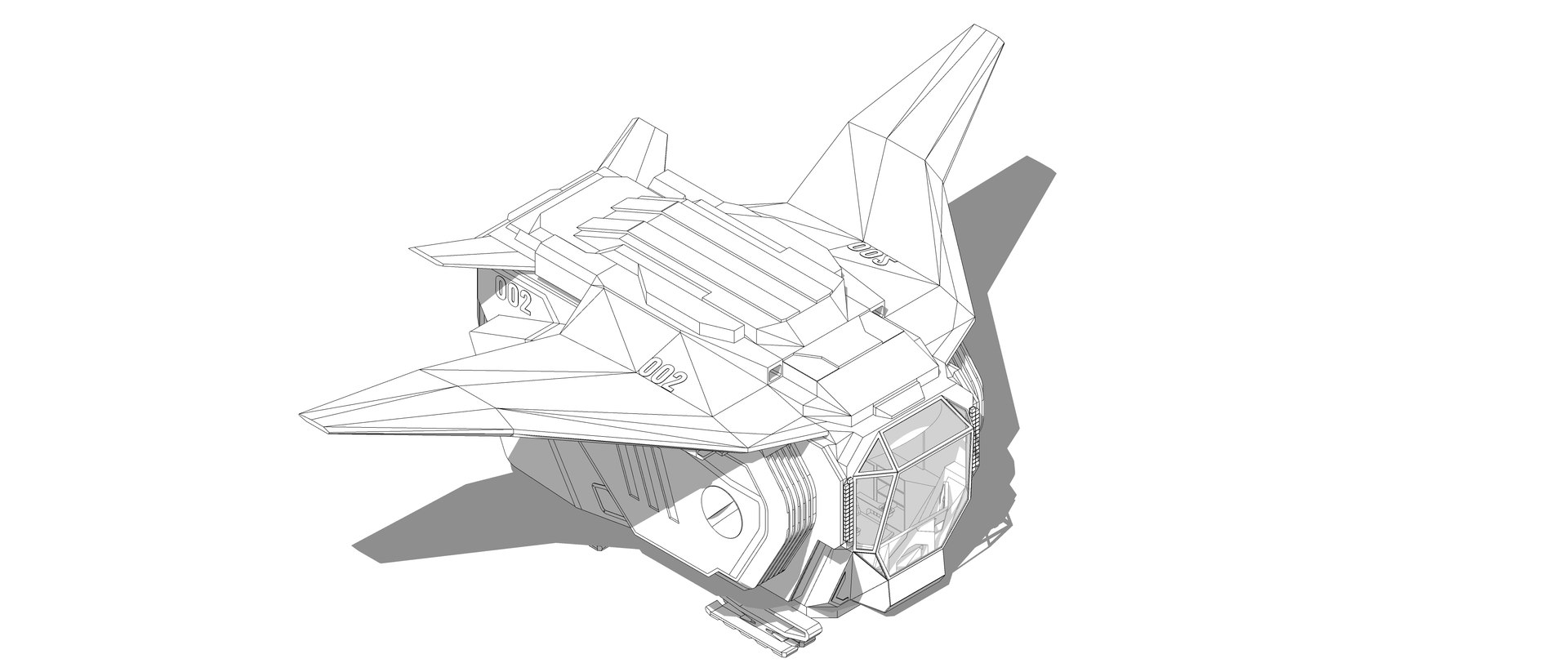 3D Sci-fi Personal Spacecraft 002 V2 - TurboSquid 1968735