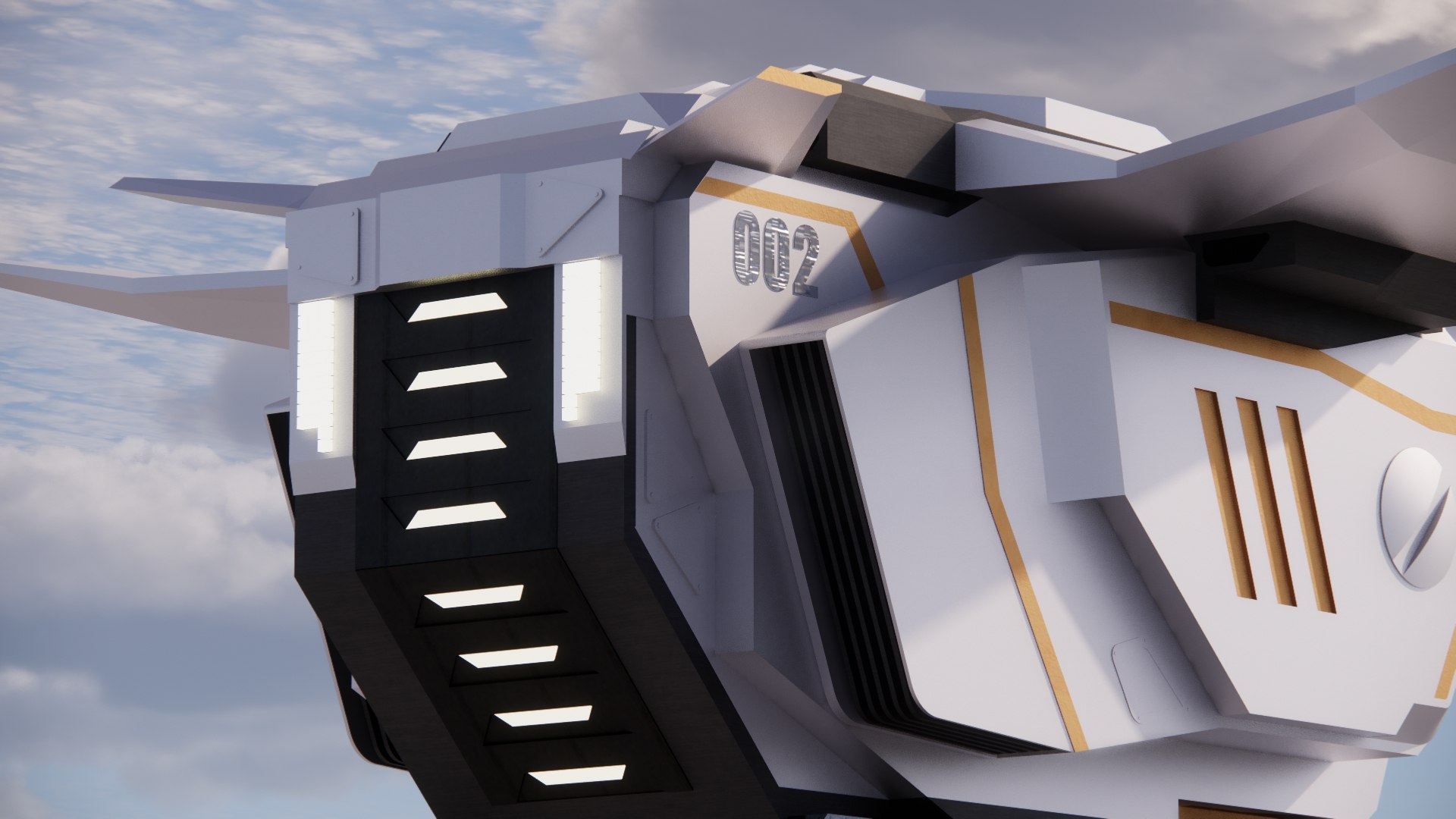 3D Sci-fi Personal Spacecraft 002 V2 - TurboSquid 1968735